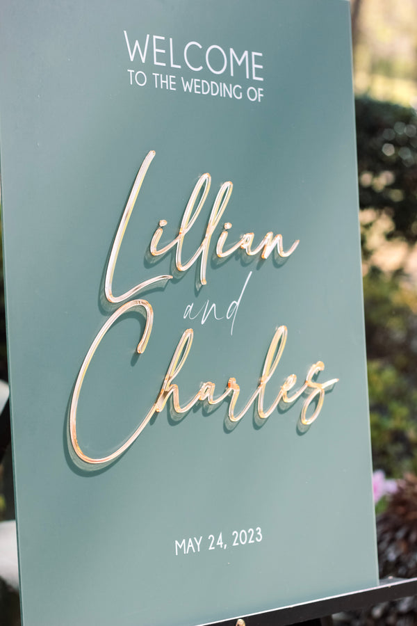 3D Acrylic Welcome Sign, 18x24 or 24x36 Personalized Modern Laser ...