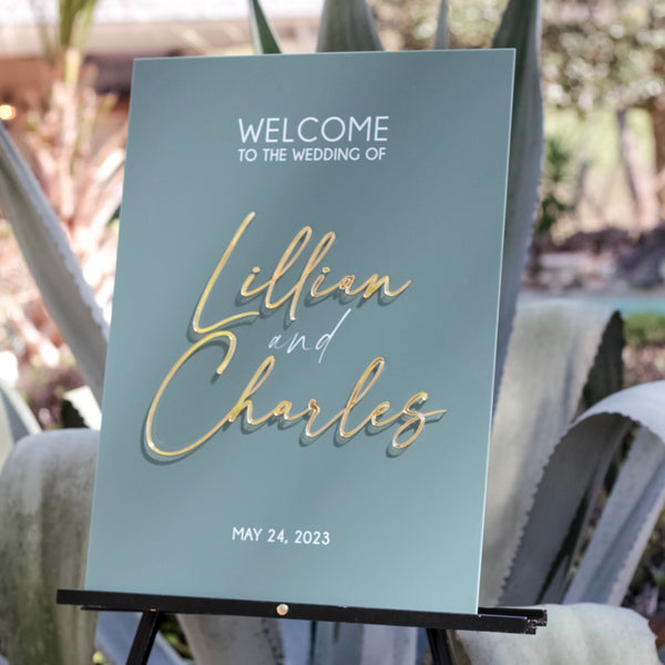 3D Acrylic Welcome Sign, 18x24 or 24x36 Personalized Modern Laser ...