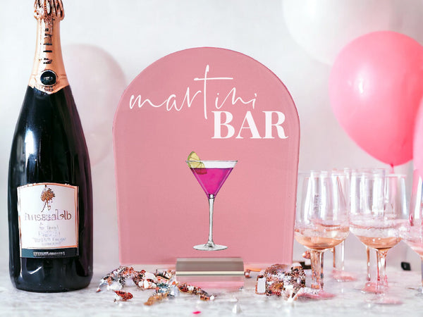 ARCH Custom Color MARTINI bar personalize with drink icon - Pink Posies ...