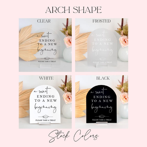 F40-GRD6 Favors Table Personalized Acrylic Graduation Sign Decor Diplo ...