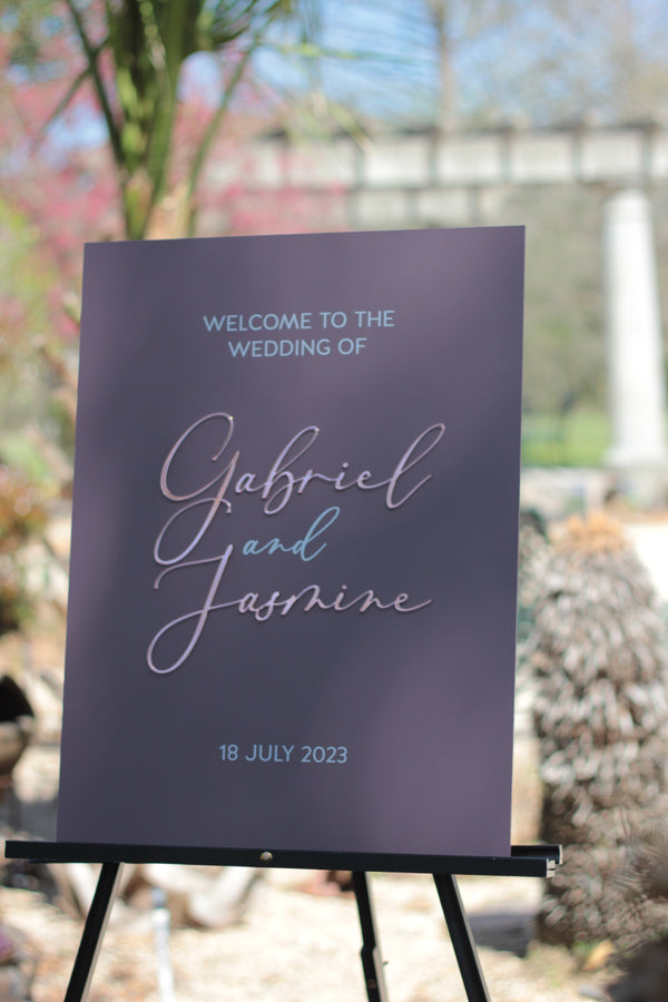 3D Acrylic Welcome Sign, 18x24 or 24x36 Personalized Modern Laser ...