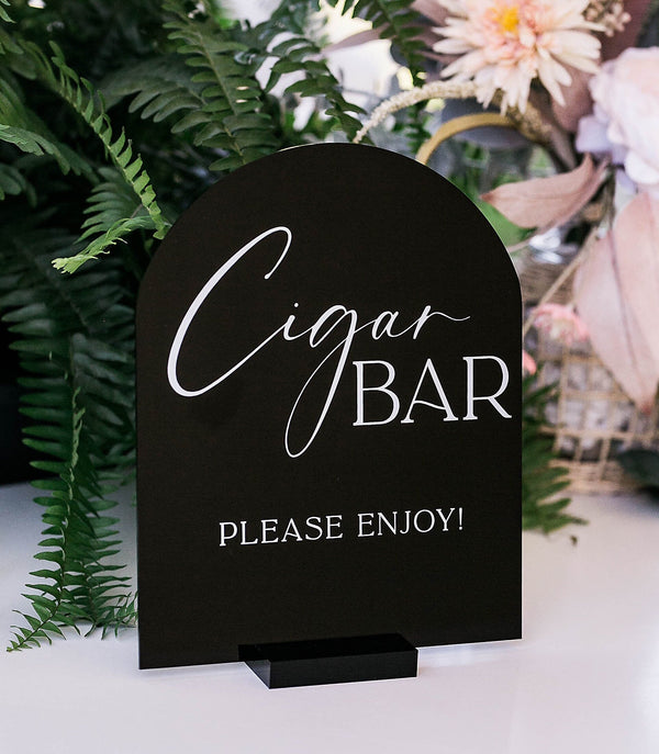 ARCH Cigar Bar Please Enjoy Wedding Whiskey Or Bourbon And Cigars Favo ...
