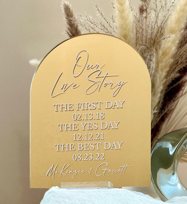 ARCH Mirrored Our Love Story S1-AS4 - Pink Posies and Pearls