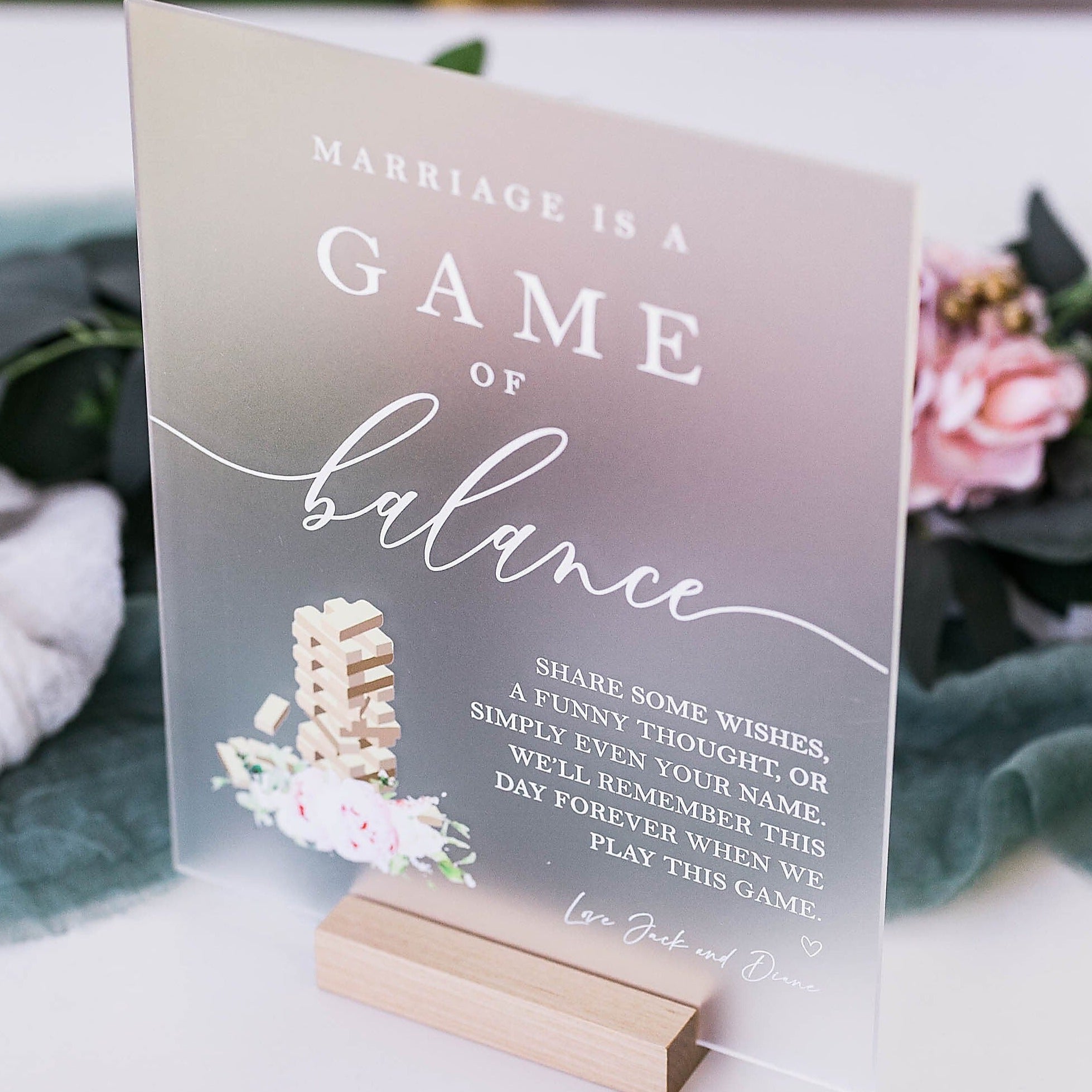 Jenga Wedding Sign