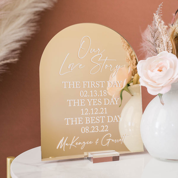 ARCH Mirrored Our Love Story S1-AS4 - Pink Posies and Pearls